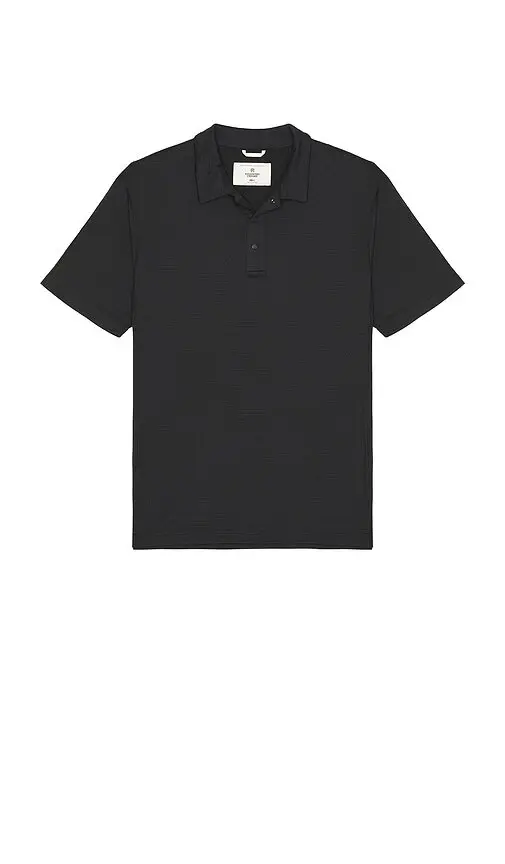 Reigning Champ Solotex Mesh Tiebreak Standard Polo In Black