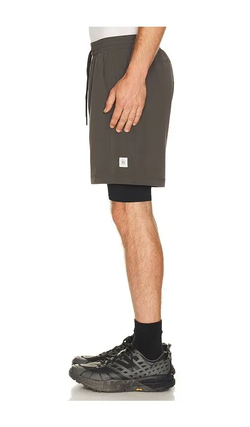 Reigning Champ 4-way Stretch Nylon Combo Standard Training Short 7 In Grey