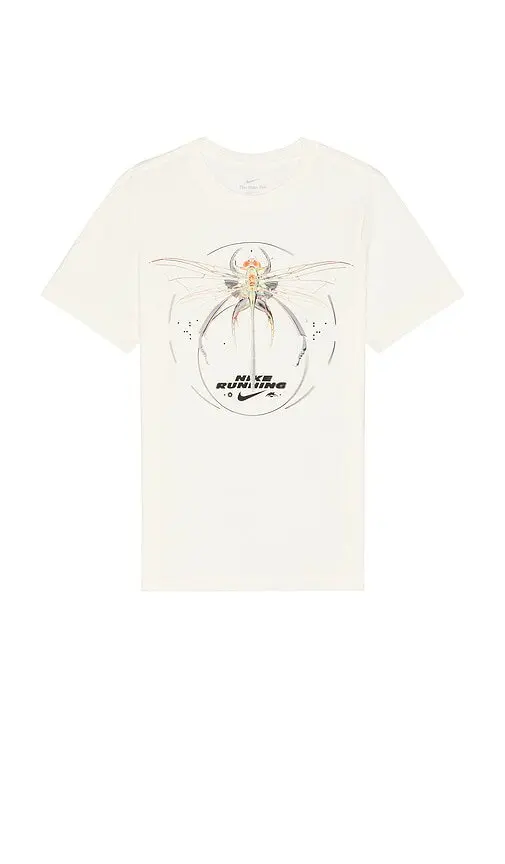 Nike Dri-fit Running T-shirt In Cream