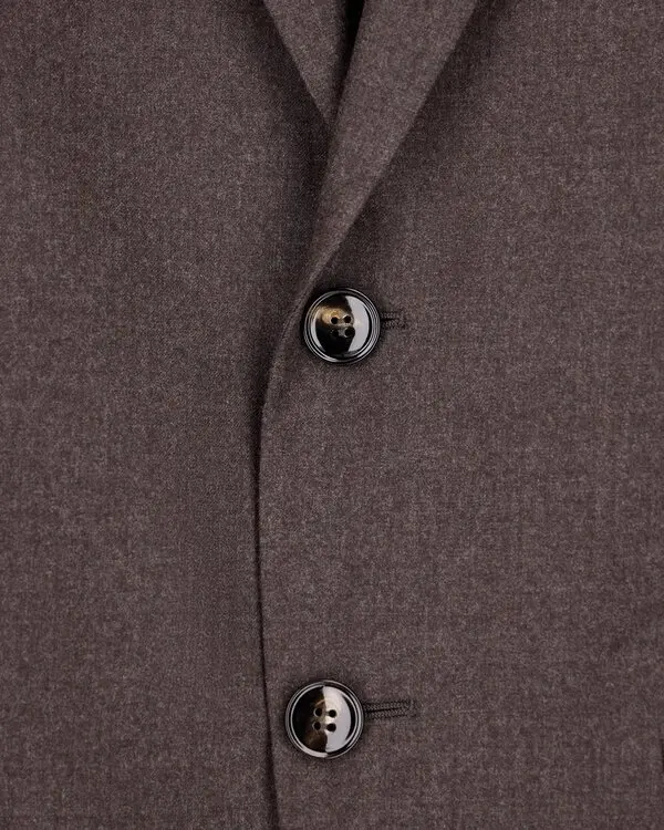 Giorgio Armani Slim-fit Suit Soho In Virgin Wool Flannel With Peak Lapels