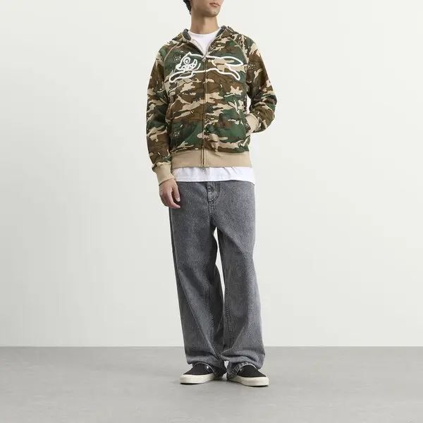 ICECREAM Running Dog Camouflage Zip-through Hoodie