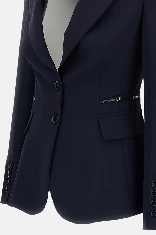Elisabetta Franchi Single-breasted Blazer With Notched Lapel