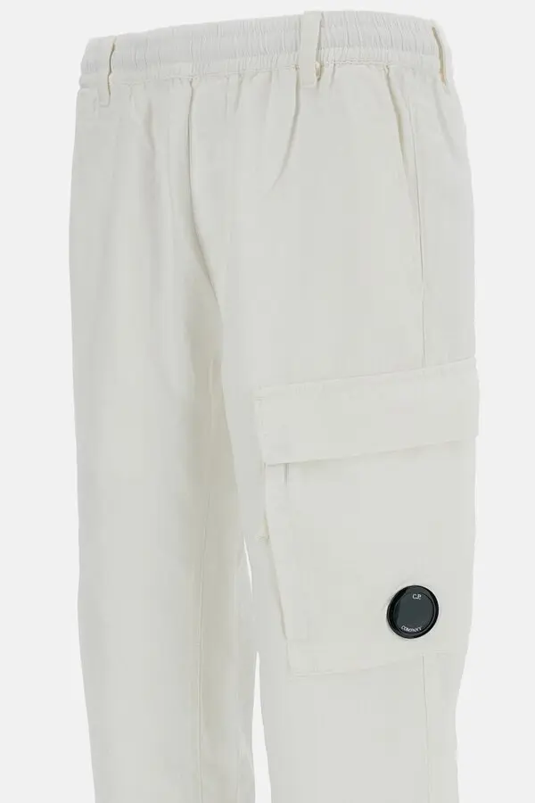 C.P. COMPANY Linen-blend Cargo Pants
