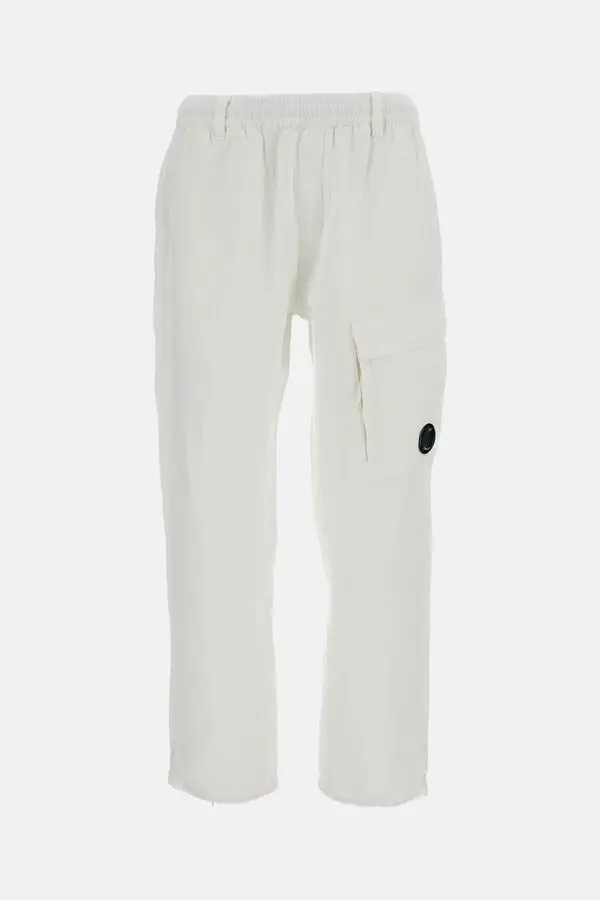 C.P. COMPANY Linen-blend Cargo Pants