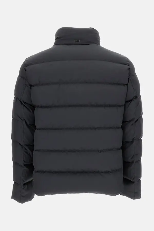 Herno Bi-material Bomber Jacket With Down Insulation