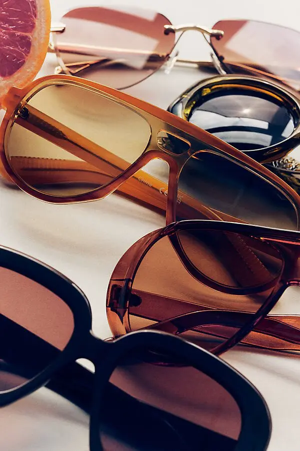 I-SEA Translucent Aviator Sunglasses - Cocoa