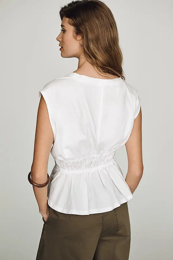 PILCRO Cotton Waisted Muscle Tee