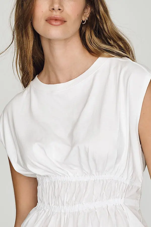 PILCRO Cotton Waisted Muscle Tee