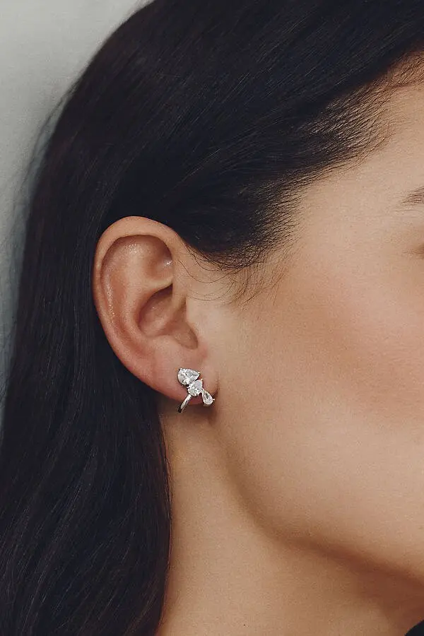 Shashi Porter Ear Cuffs With Crystal Motif