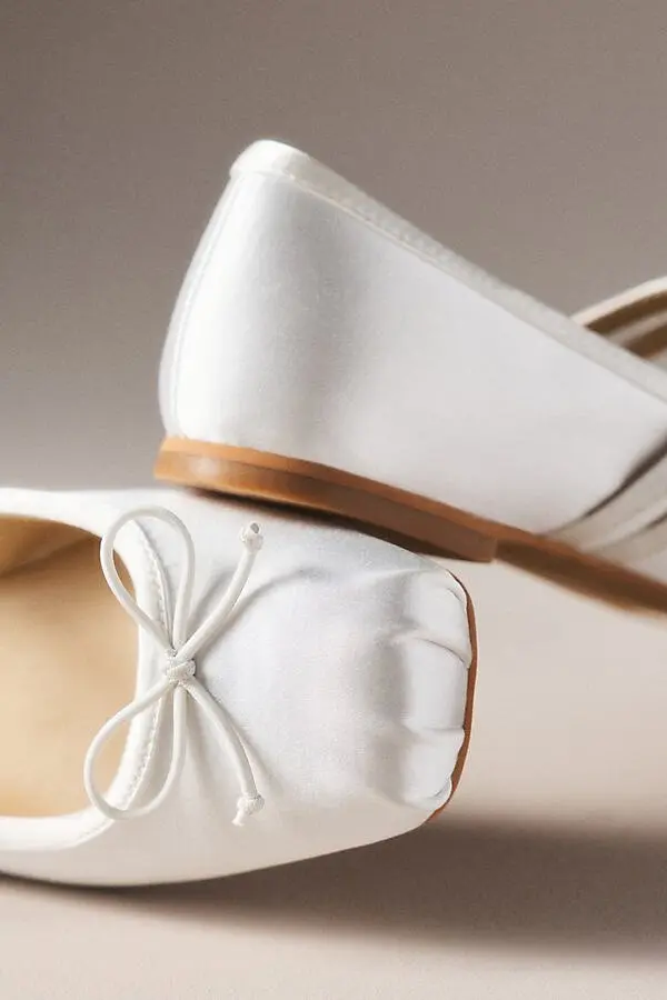 Dolce Vita Gibsen Satin Ballet Flats With Double Buckle Detail
