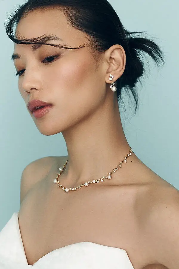 Nadri Baby's Breath Vine Earrings