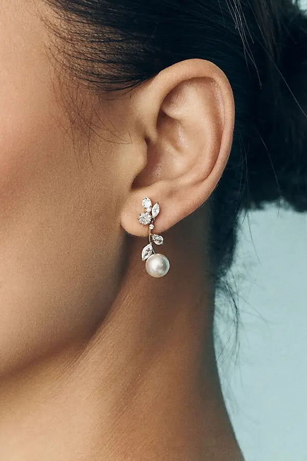 Nadri Baby's Breath Vine Earrings