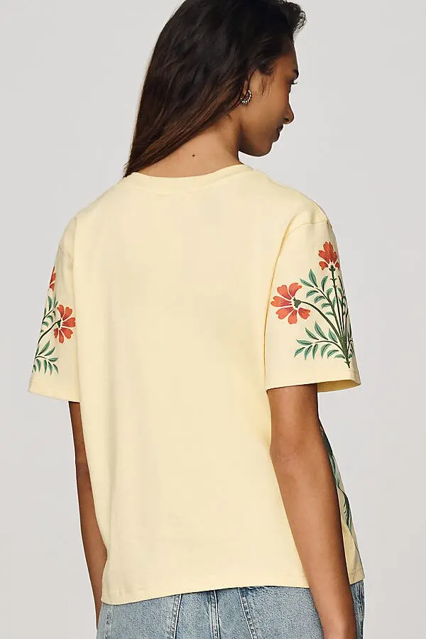 RAISONNEL Cotton Embroidered Tee