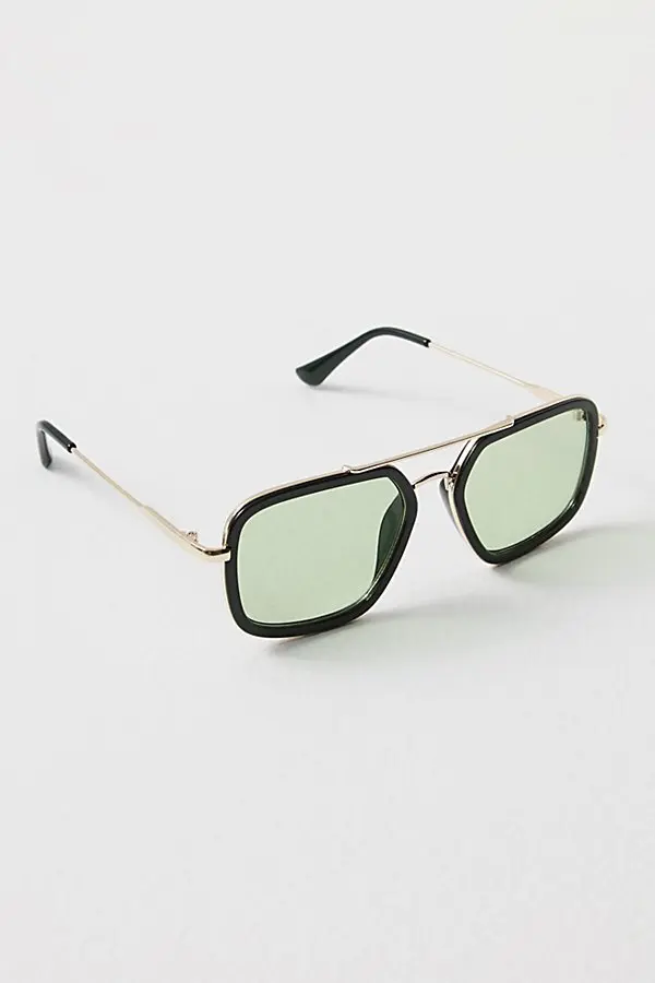 Free People Luna Classic Tinted Aviator Sunglasses - Cannibis