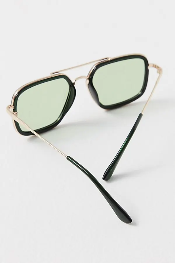 Free People Luna Classic Tinted Aviator Sunglasses - Cannibis