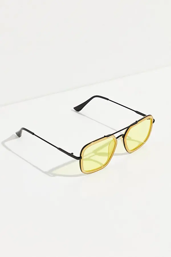 Free People Luna Classic Tinted Aviator Sunglasses - Firefly