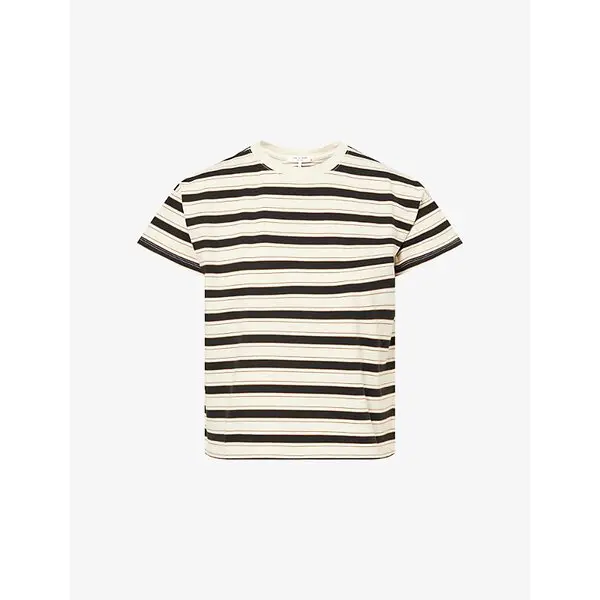 Rag & Bone Kelly Stripe Boxy Cotton T-shirt