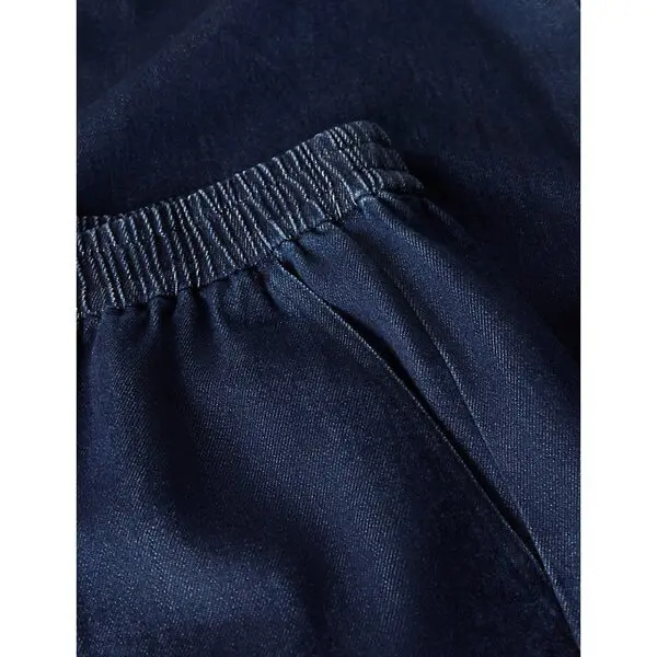 Whistles Tie-hem Balloon-leg Cotton-blend Trousers