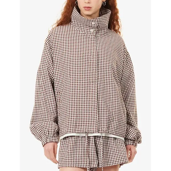 RU & ROCKA Gingham Print Cotton Jacket