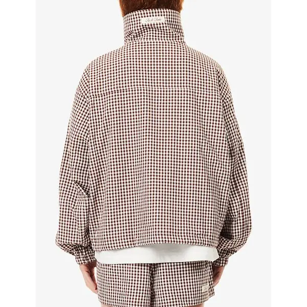 RU & ROCKA Gingham Print Cotton Jacket