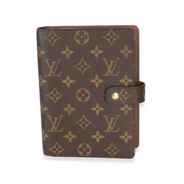 LOUIS VUITTON Monogram Canvas Ring Agenda Cover - Brown