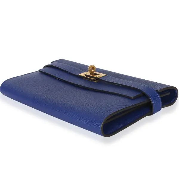 Hermès Bleu Electrique Epsom Kelly Longue Wallet Ghw