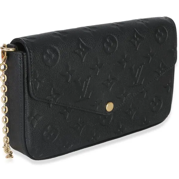 LOUIS VUITTON Monogram Empreinte Felicie Pochette - Black