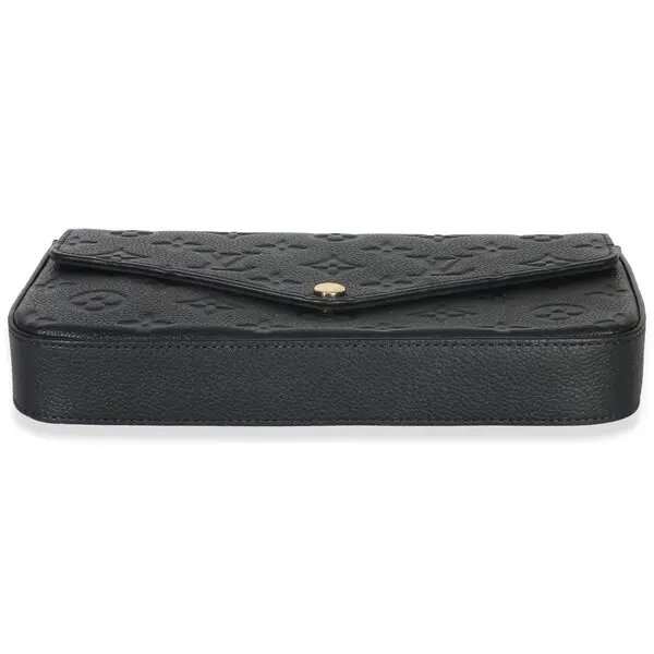 LOUIS VUITTON Monogram Empreinte Felicie Pochette Shoulder Bag - Black