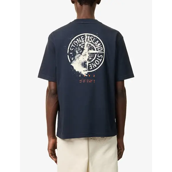 Stone Island Small Central Logo Short-sleeve Cotton-jersey T-shirt