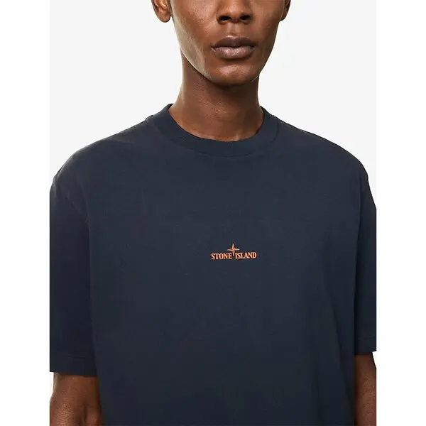 Stone Island Small Central Logo Short-sleeve Cotton-jersey T-shirt