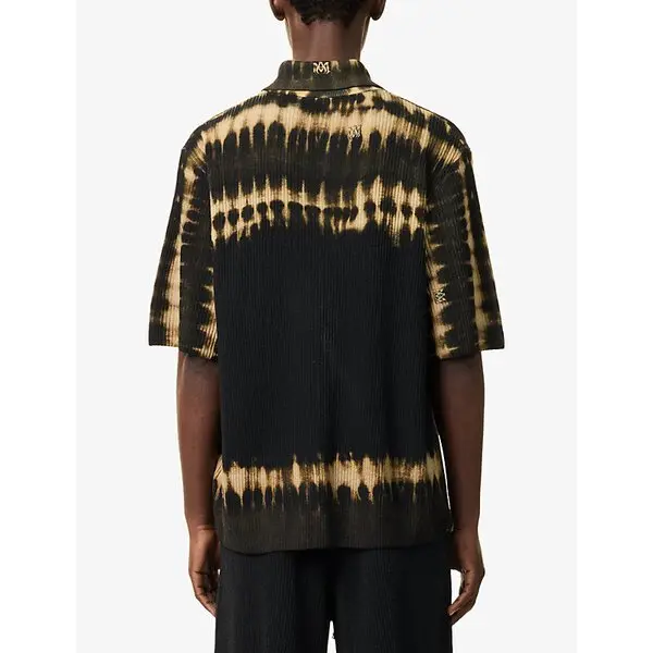 Amiri Ma Patch Tie-dye Wool Knit Shirt