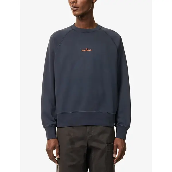 Stone Island Cotton-jersey Sweatshirt With Compass Logo