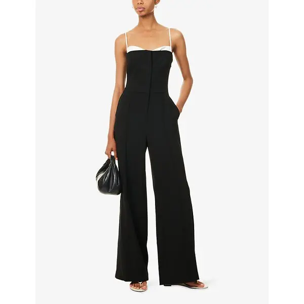 Simkhai Hazel Contrast-bustier Woven Jumpsuit