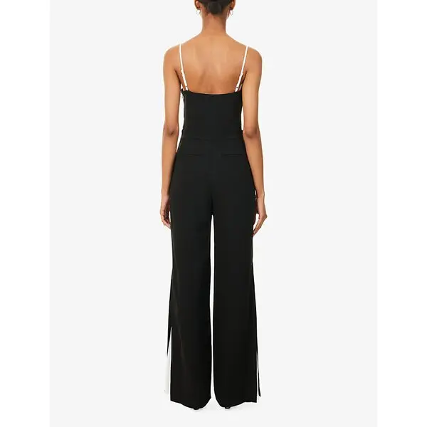 Simkhai Hazel Contrast-bustier Woven Jumpsuit