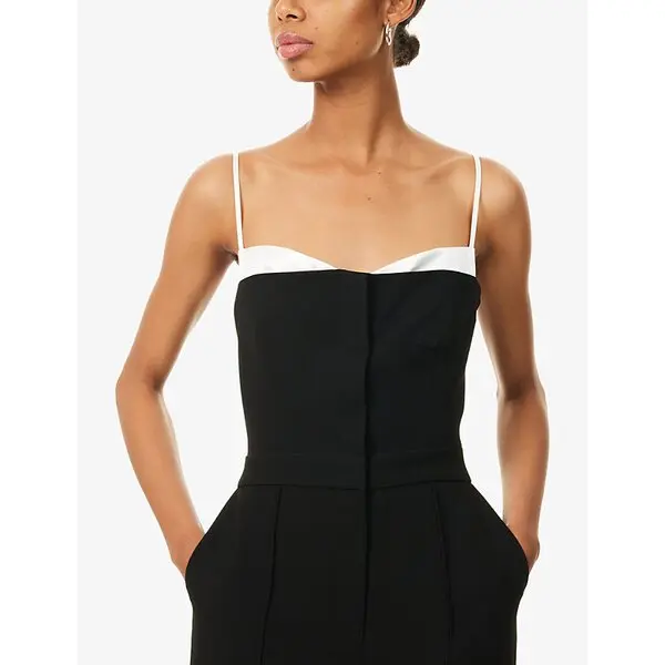 Simkhai Hazel Contrast-bustier Woven Jumpsuit