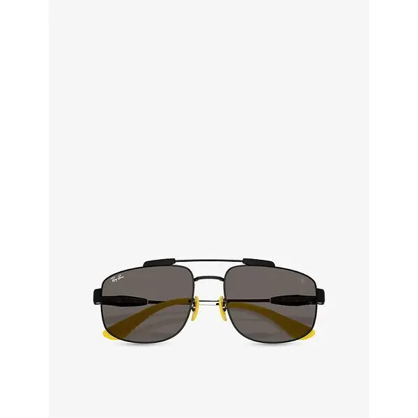 Ray-ban Rb3789m Square-frame Metal Sunglasses