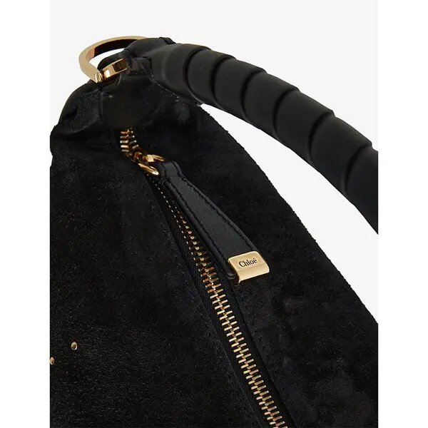 Chloé Marcie Studded Suede Shoulder Bag