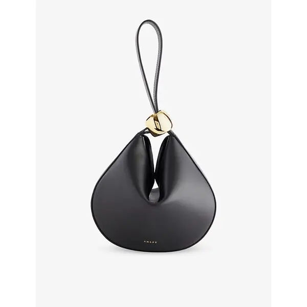 AMANU The Zambia Leather Pouchette - Black