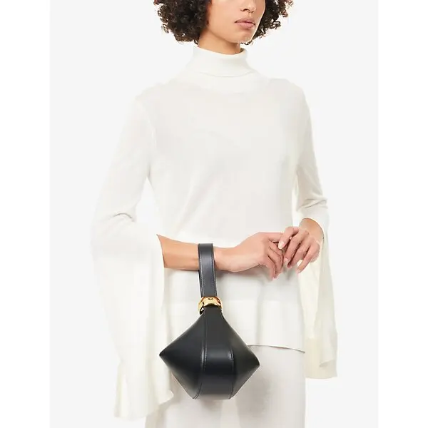 AMANU The Zambia Leather Pouchette - Black
