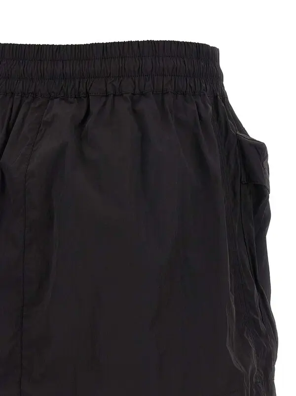 DIESEL® O-cean" Technical Nylon Mini Skirt With Utility Pockets - Black