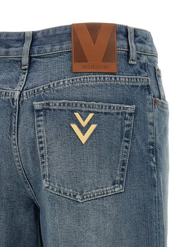 Valentino Garavani Vgold" Wide-leg Jeans