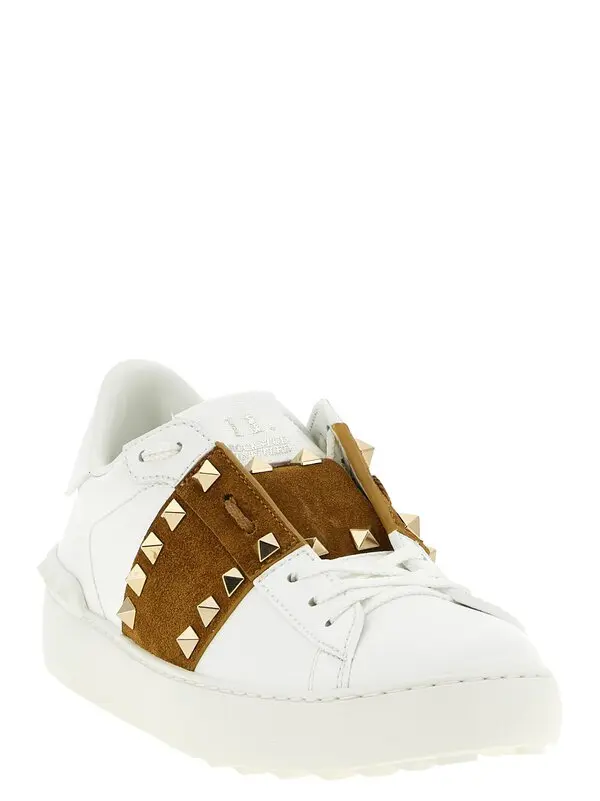 Valentino Garavani Rockstud Untitled Sneakers - Brown