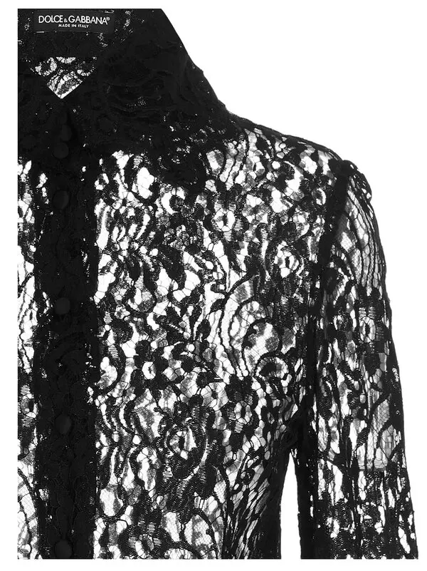 Dolce & Gabbana Long Sleeve Lace Shirt