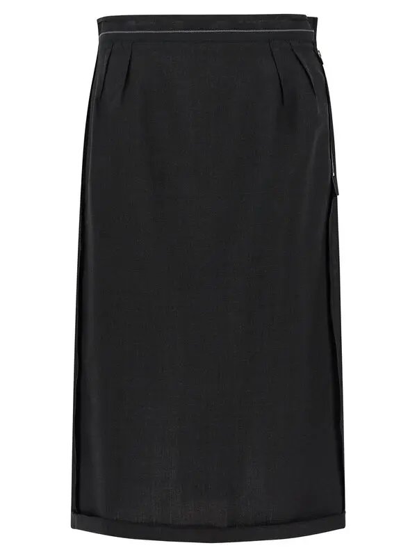 MAISON MARGIELA Anonymity Of The Lining Midi Skirt - Black
