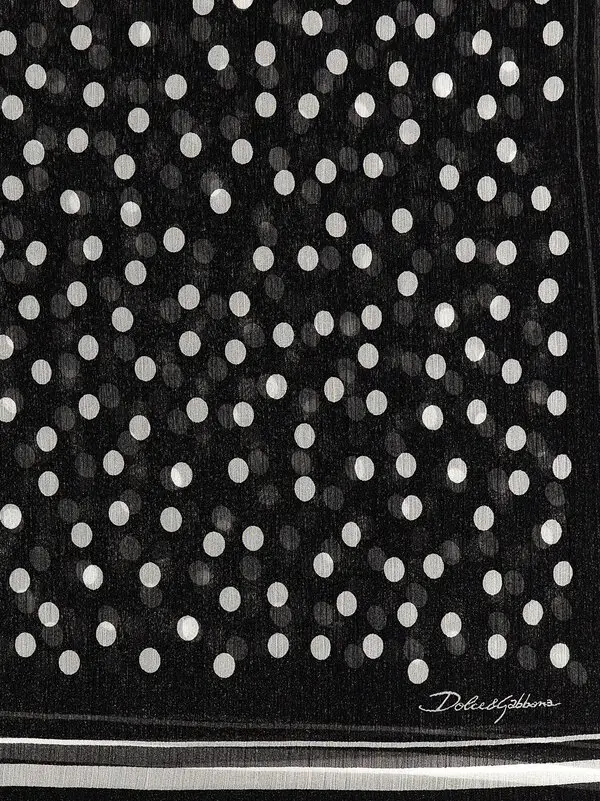 Dolce & Gabbana Polka Dot Chiffon Scarf