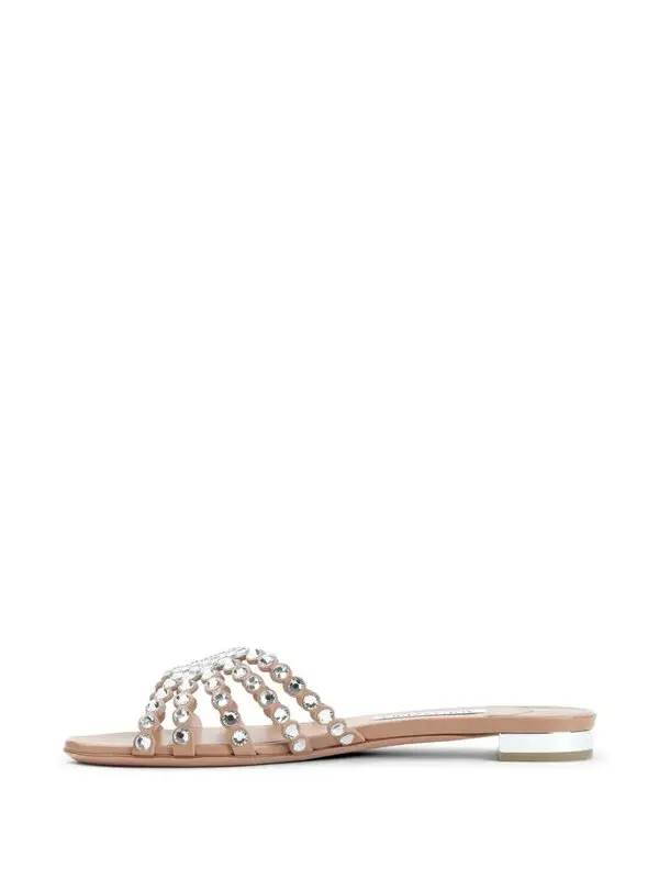 AQUAZZURA Tequila Embellished Slides - Multicolor