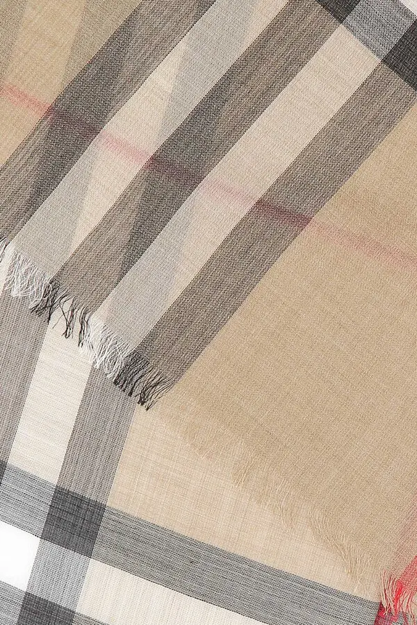 Burberry Embroidered Wool Blend Foulard