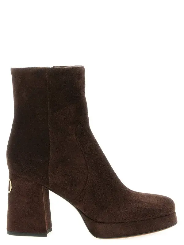 Valentino Garavani Fawcette Ankle Boots - Brown