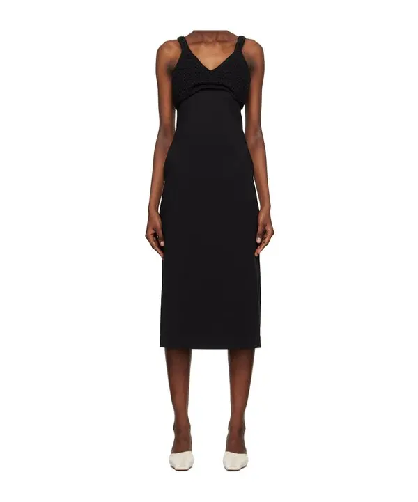 RECTO Chunky Bra Top Patch V-neck Dress