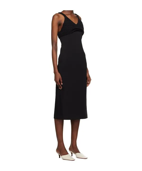 RECTO Chunky Bra Top Patch V-neck Dress
